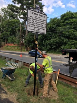 Framingham News - Framingham’s Thomas Eames Historic Marker Reinstalled